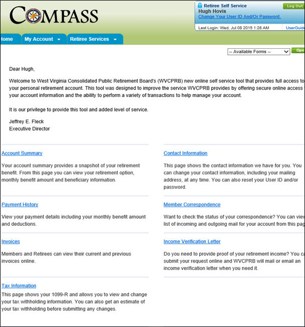 Retiree Self-Service