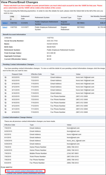 Retiree Self-Service